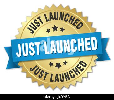 just launched label. just launched isolated seal. Retro sticker sign ...