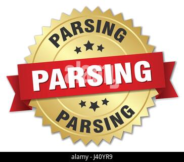 parsing label. parsing isolated seal. Retro sticker sign Stock Vector ...
