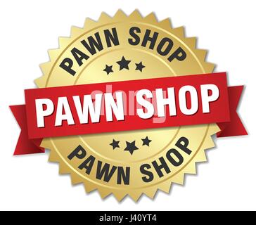 pawn shop round ribbon isolated label. pawn shop sign Stock Vector ...