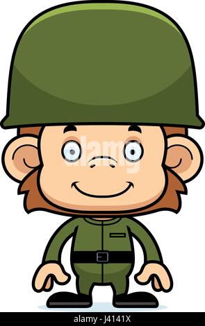 A cartoon soldier monkey smiling Stock Vector Image & Art - Alamy