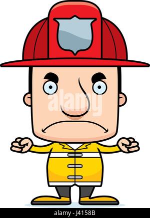 A cartoon firefighter man looking angry Stock Vector Image & Art - Alamy