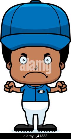 A cartoon baseball player boy looking angry Stock Vector Image & Art ...