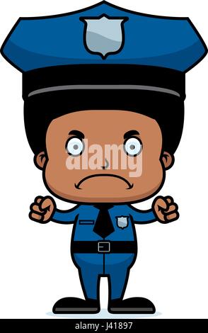 A cartoon police officer boy looking angry Stock Vector Image & Art - Alamy