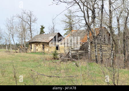 Abandoned Farm Houses and Barns on the Canadian Prairie Stock Photo - Alamy