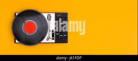 retro turntable banner Stock Photo - Alamy