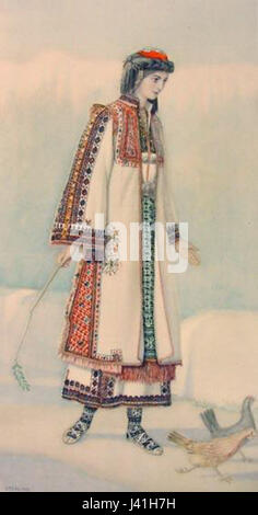 A depiction of traditional Greek costume from the island of Crete ...