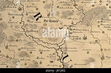 Map of Moravia Stock Photo - Alamy