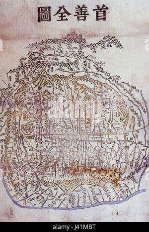 Korea-Joseon map-Suseon jeondo Stock Photo - Alamy
