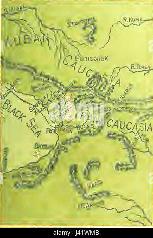 This 1883 map details the Svaneti region in the Caucasus Mountains ...
