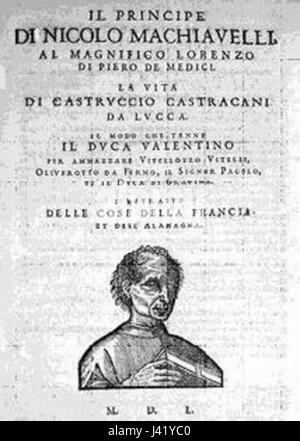 Machiavelli Principe Cover Page Stock Photo - Alamy
