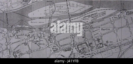 Mapa vltavy u karlina kolem 1910 Stock Photo - Alamy