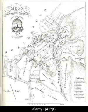Map of Moss, Norway, from 1834 Stock Photo - Alamy