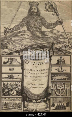 Leviathan Book by Thomas Hobbes 1651 Stock Photo - Alamy