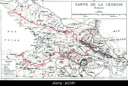Map of Georgia 1919 Stock Photo - Alamy