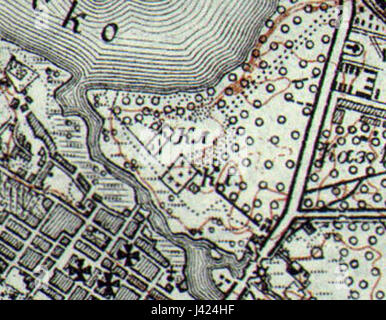 This map shows the layout of a cemetery in Augustow, Poland, dated 1929 ...