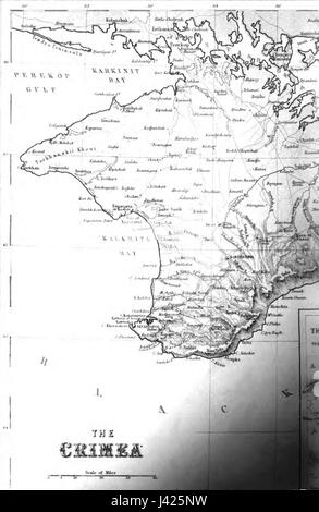 Map of the Black Sea and the Crimea 1854 Stock Photo - Alamy