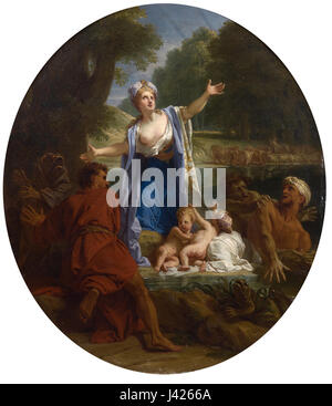 This artwork depicts the ancient Greek mythological scene of Herakles ...