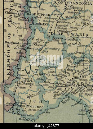 Map of kingdom of Arles Stock Photo - Alamy