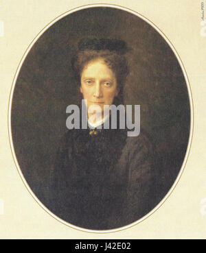 A portrait of Maria Alexandrovna, wife of Tsar Alexander II, created by ...