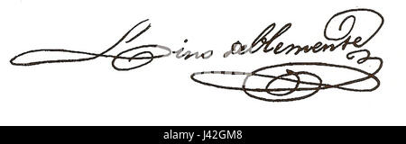 Lino Clemente signature 2012 000 Stock Photo - Alamy