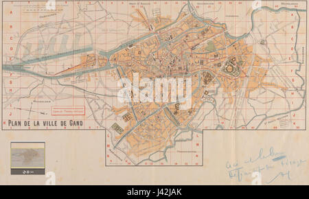 Map of Ghent by Nicolas Heins Stock Photo - Alamy