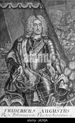 A portrait of August the Strong (August der Starke), Elector of Saxony ...