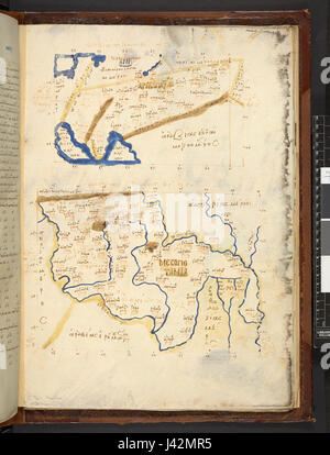 A map based on the work of the Greek geographer Claudius Ptolemy, from ...