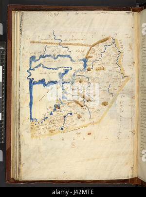 A historical map based on Ptolemy's 'Geographia,' reproduced in the ...