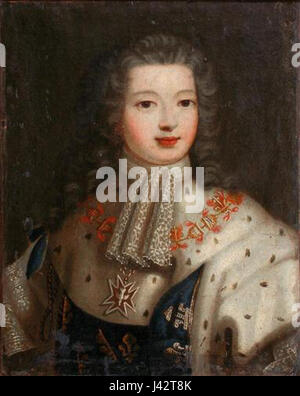 This portrait of Louis XV as a child depicts him wearing the ...