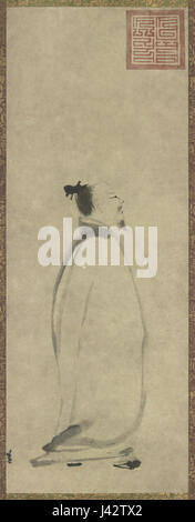 'Li Bai in stroll' is a vintage painting of the Chinese poet Li Bai ...