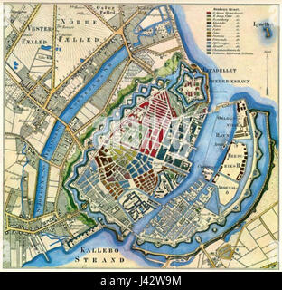 This historical map of Copenhagen provides a detailed representation of ...