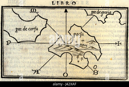 This 1547 map by Bordone Benedetto details San Nicola Island, part of ...