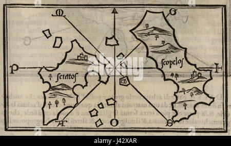 A 1547 map by Benedetto Bordone depicting the Plateia and Sarakino ...