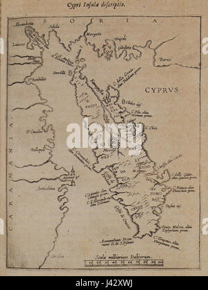 A 1619 map of Cyprus by Cootwijck Johannes Van, showcasing the island's ...