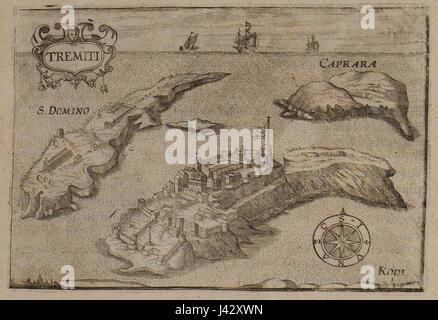 This map of the Tremiti Islands, created by Johannes Van Cootwijck in ...