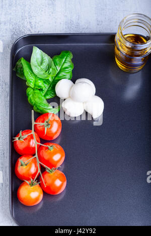 A vertical shot of a caprese salad Stock Photo - Alamy