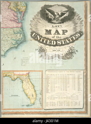 Lay's map of the United States Stock Photo - Alamy