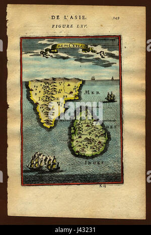 Map of ancient Ceylon, 1683 Stock Photo - Alamy