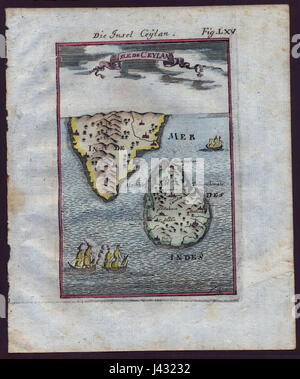 Map of Dutch Ceylon Stock Photo - Alamy