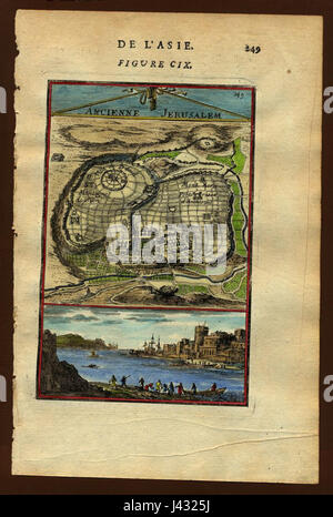 Map of ancient Jerusalem, 1683 Stock Photo - Alamy