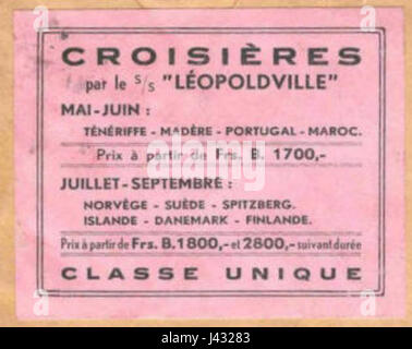 Leopoldville (now Kinshasa) was the capital of the Belgian Congo. This ...