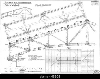 Konserthuset, K-ritning, takstol, 1923 Stock Photo - Alamy
