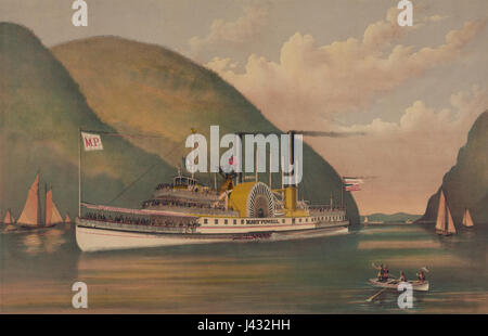 Mary Powell (1861 steamboat) by Endicott cropped Stock Photo - Alamy