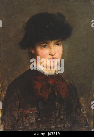 'Portrait einer jungen Frau' is a painting by Louis Perrey, depicting a ...