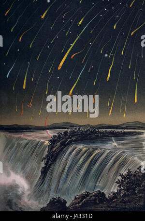 Leonid Meteor Shower, 1833 Stock Photo - Alamy