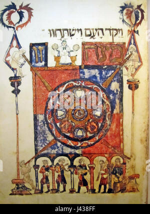 The Barcelona Haggadah, dating back to the 14th century, is an ...