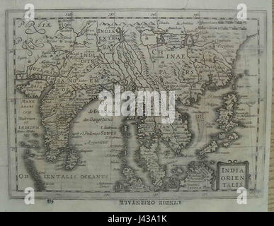 Map of India by Gerard Mercator Stock Photo - Alamy