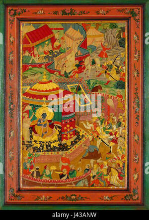 This artwork depicts the moment in Hindu mythology when Lord Rama frees ...