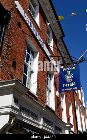 Facade of Farnham Herald newspaper offices, West Street, Farnham ...