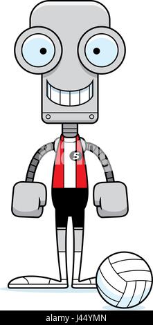 A cartoon volleyball player robot smiling Stock Vector Image & Art - Alamy